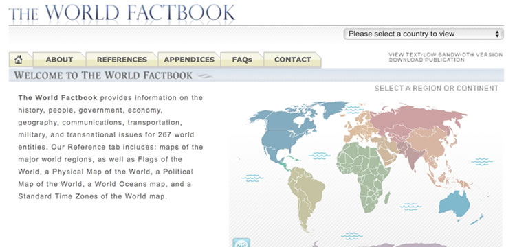 Exploros | World Factbook Tutorial